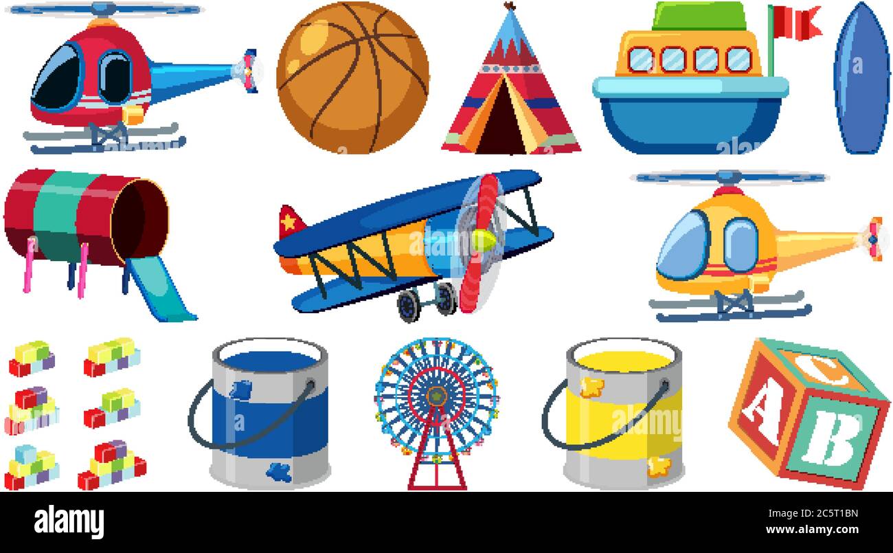 Set of various objects cartoon illustration Stock Vector Image & Art ...