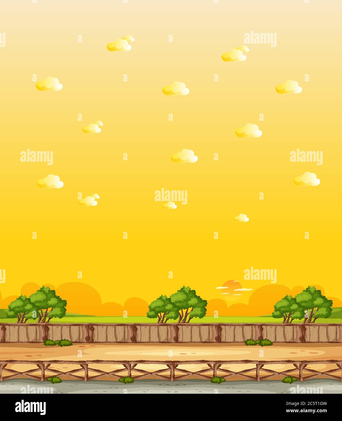 Vertical nature scene or landscape countryside with forest view and ...