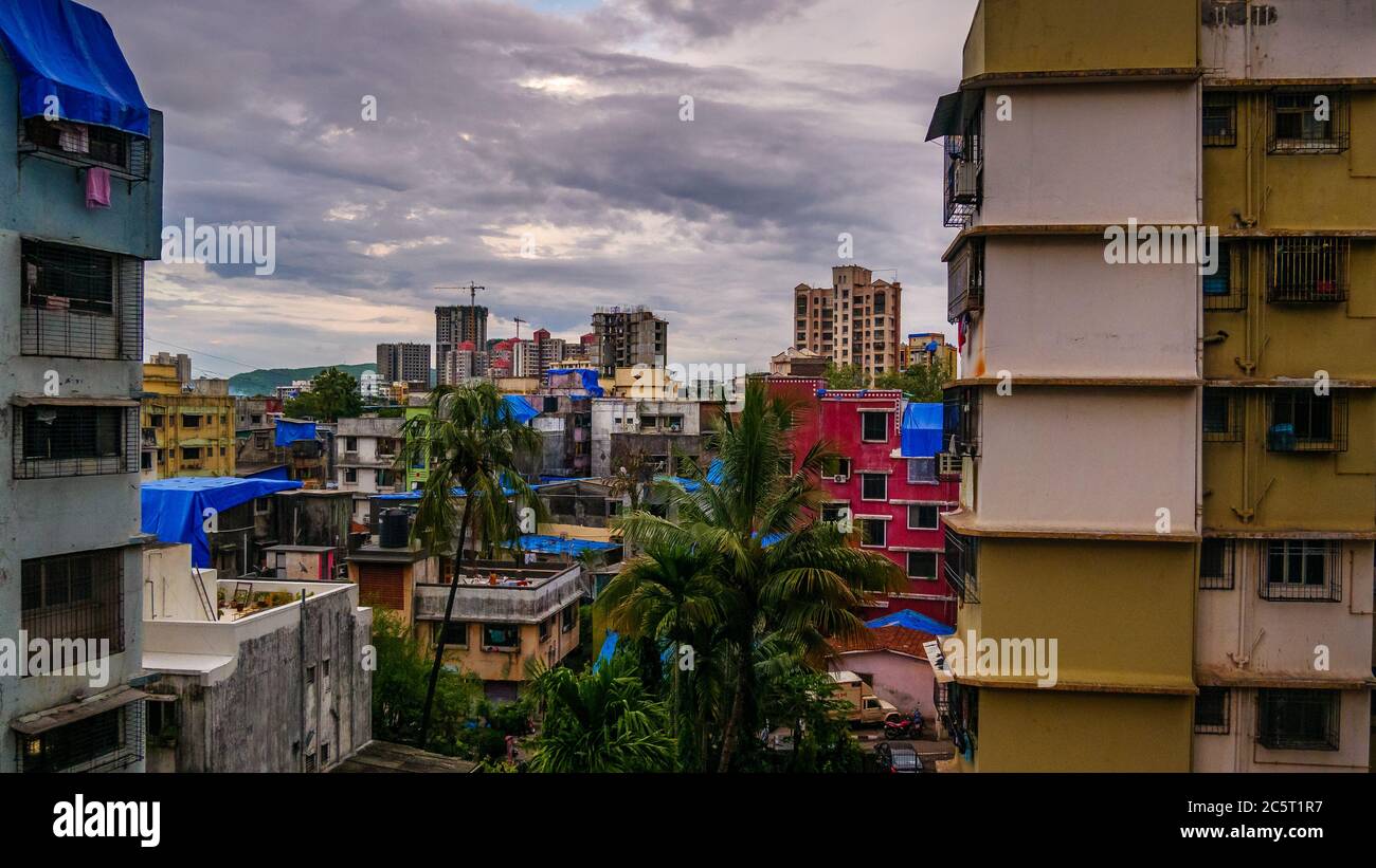 Mumbai, India - July 05, 2020 : Mumbai Cityscape, Tall residential ...