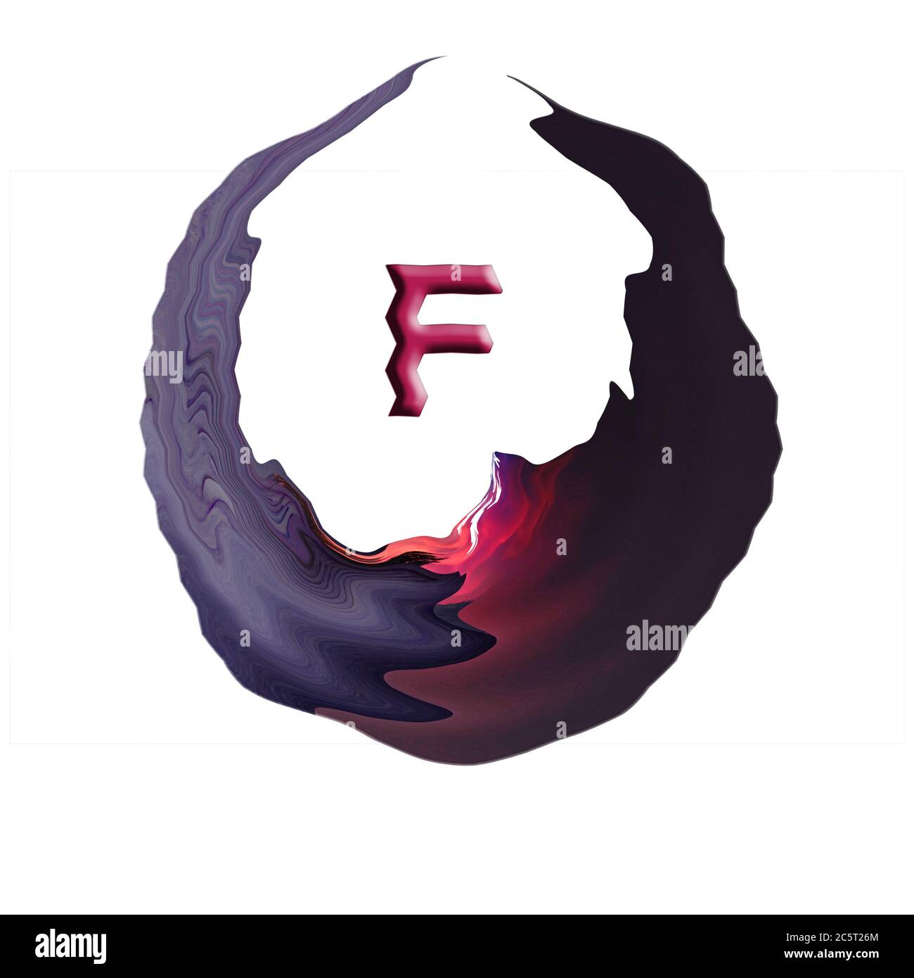 alphabet F 3d effect design and white background Stock Photo - Alamy