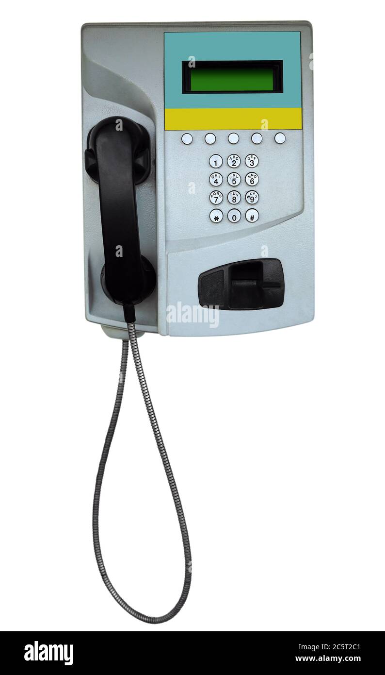 Public Payphone Isolated on White Background. Clipping Path included ...