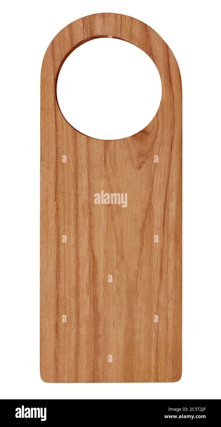 Blank wooden "Do Not Disturb" style sign on white background Stock ...