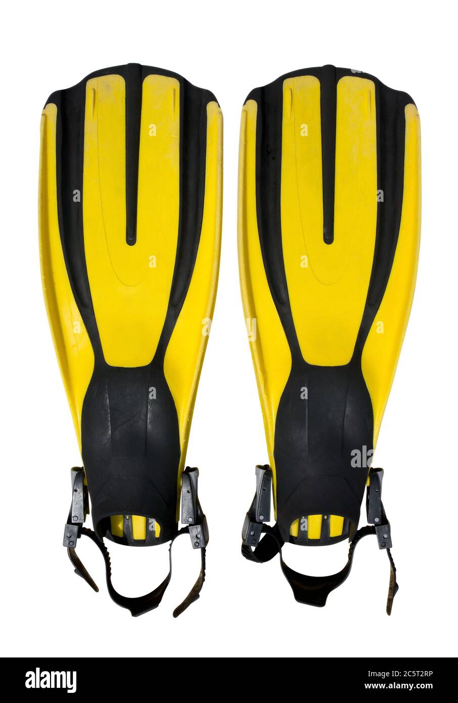 Yellow Flippers isolated on white, clipping path included Stock Photo ...
