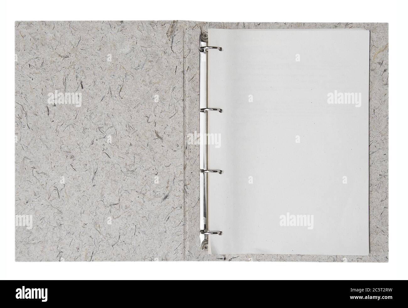 Opened folder with blank papers, clipping path included Stock Photo - Alamy
