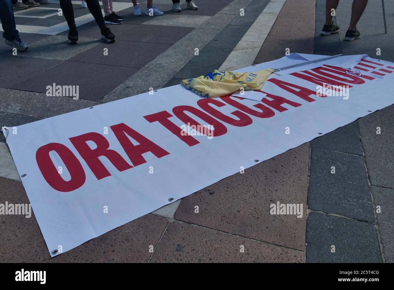 Hundreds of flags,T-shirts,banners, signs with the word "Respect ...