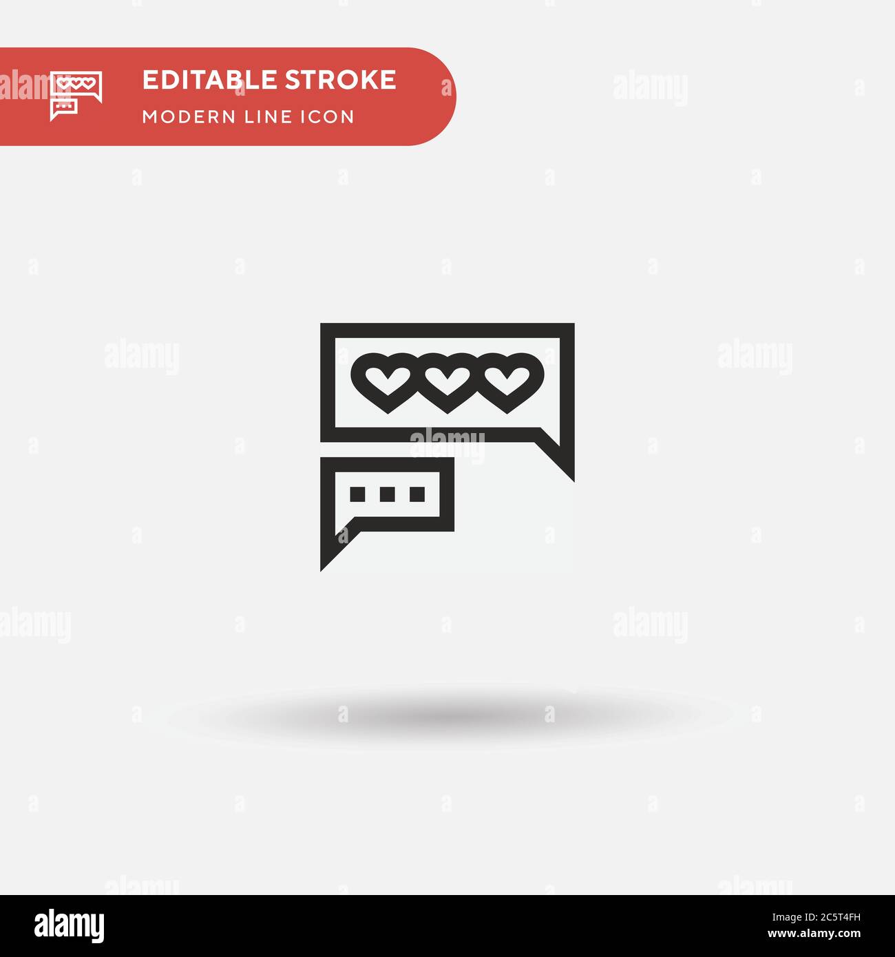 Love Message Simple vector icon. Illustration symbol design template ...