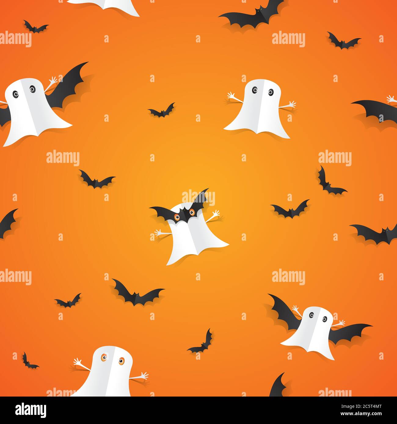 Happy Halloween card design elements on background, vector illustration ...