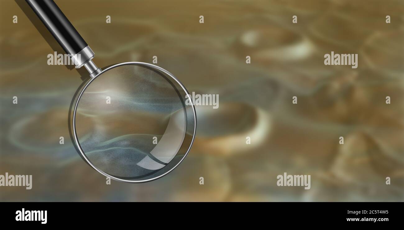 alien terrain with craters made in 3d software Stock Photo - Alamy