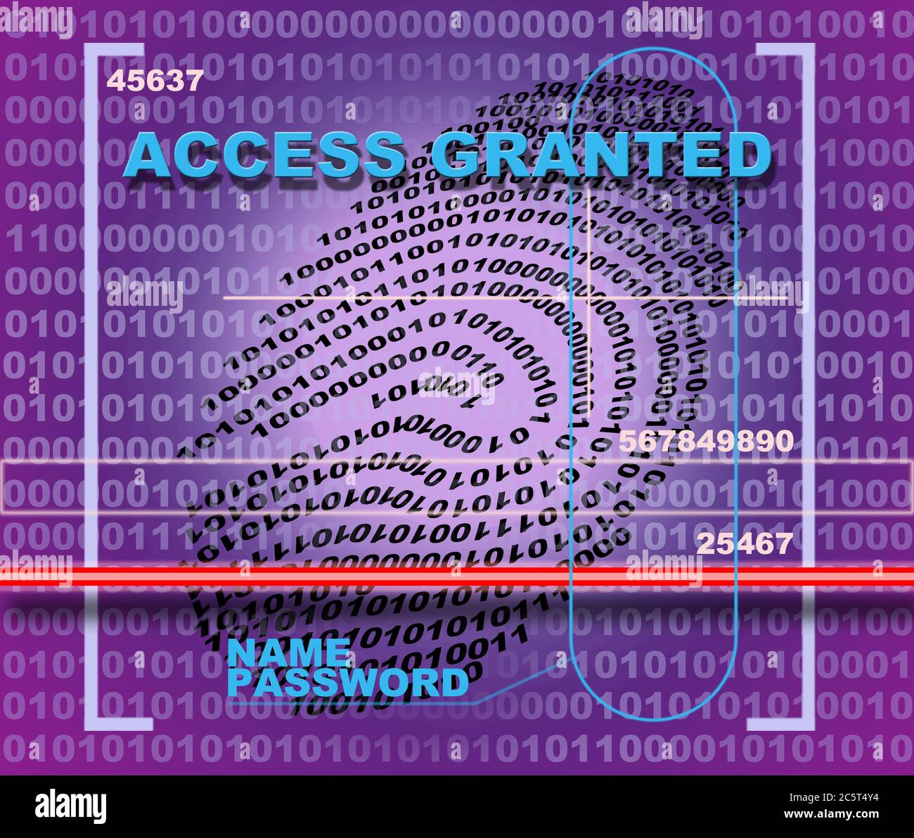 Fingerprint scanner. Access granted Stock Photo - Alamy