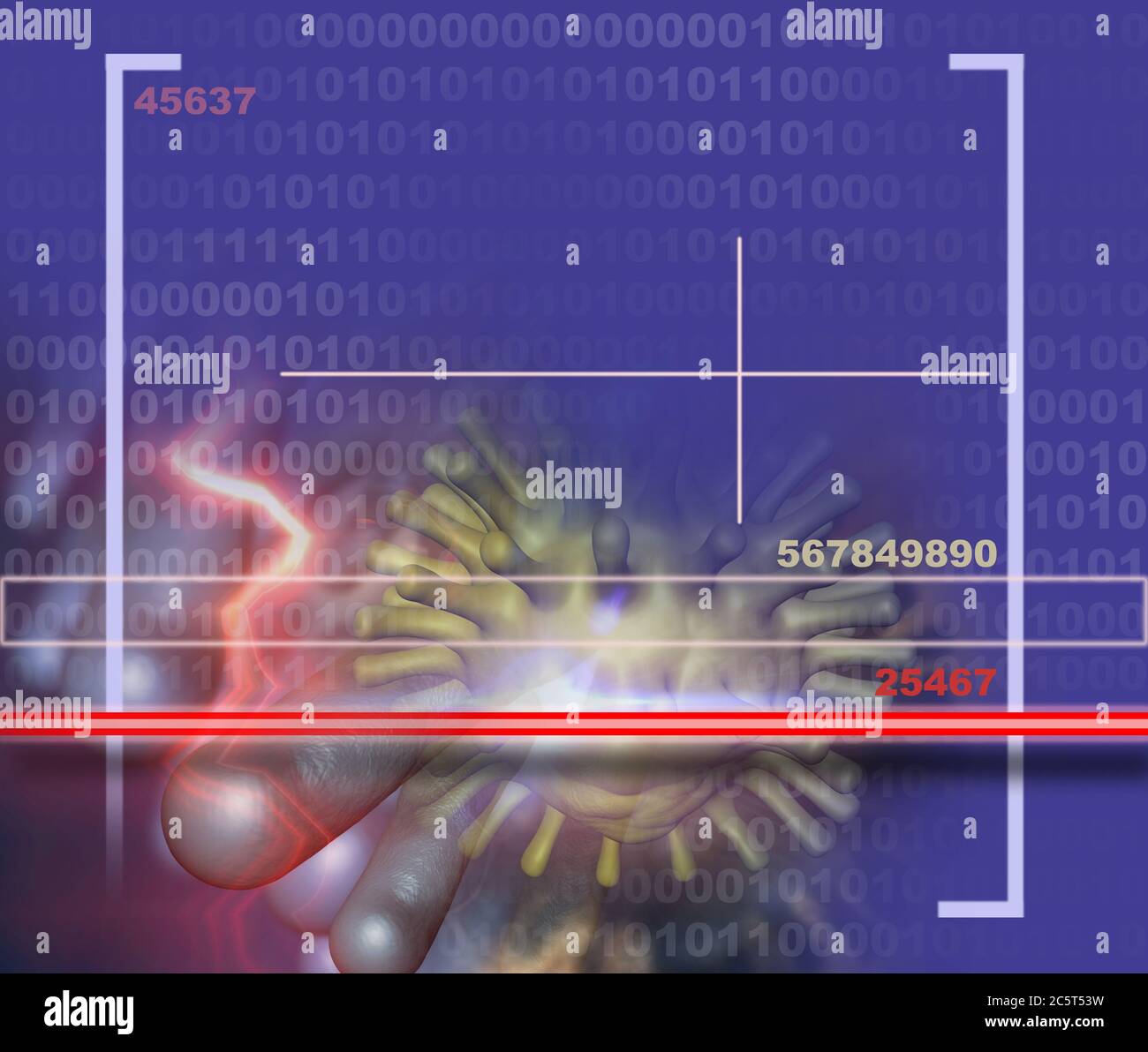cancer cell scanner made in 3d software Stock Photo - Alamy