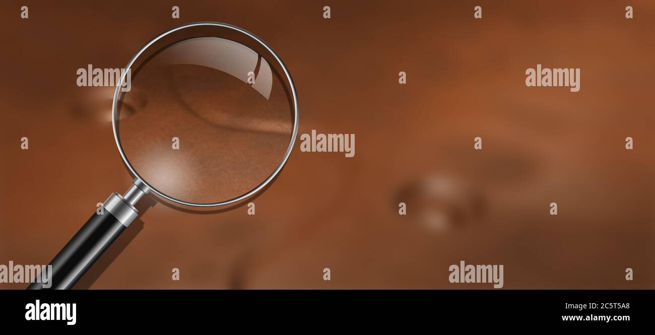 alien terrain with craters made in 3d software Stock Photo - Alamy