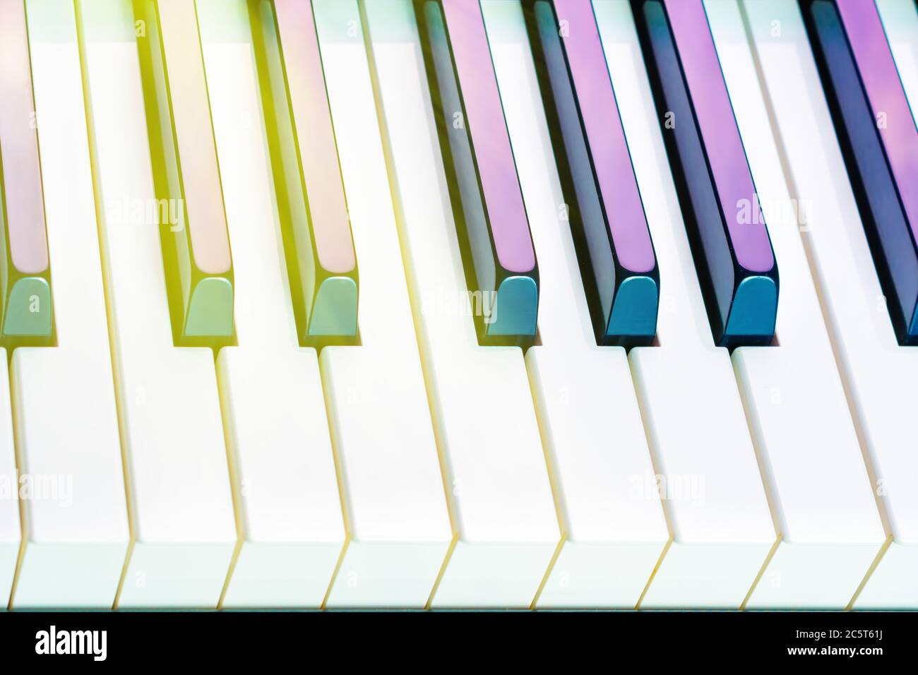 Professional midi keyboard piano keys in double exposure.Modern pianist ...