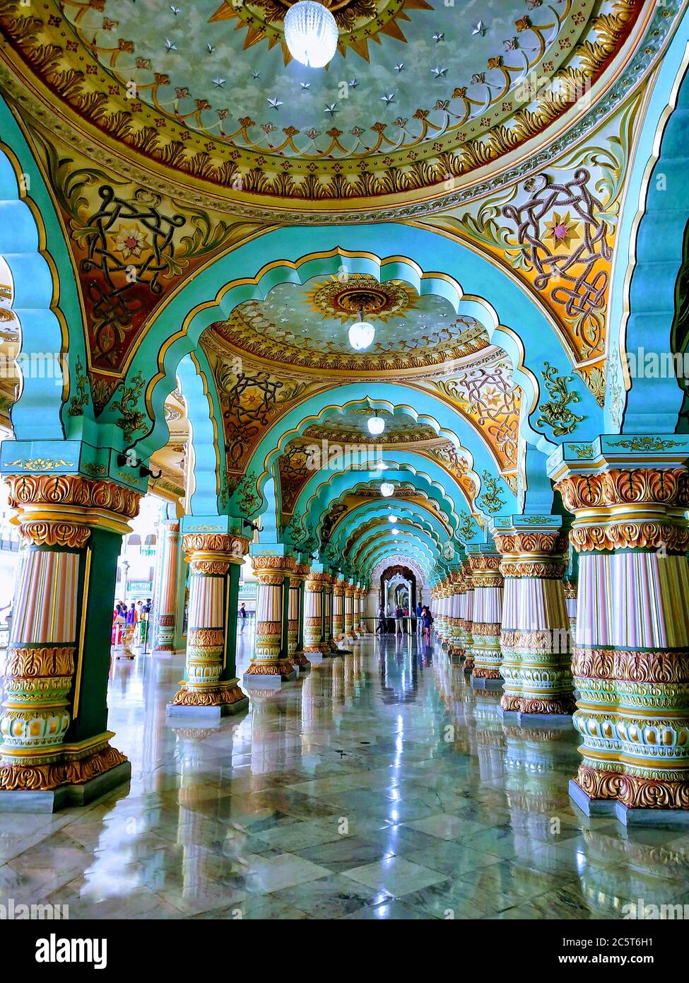 Mysore palace interior hi-res stock photography and images - Alamy