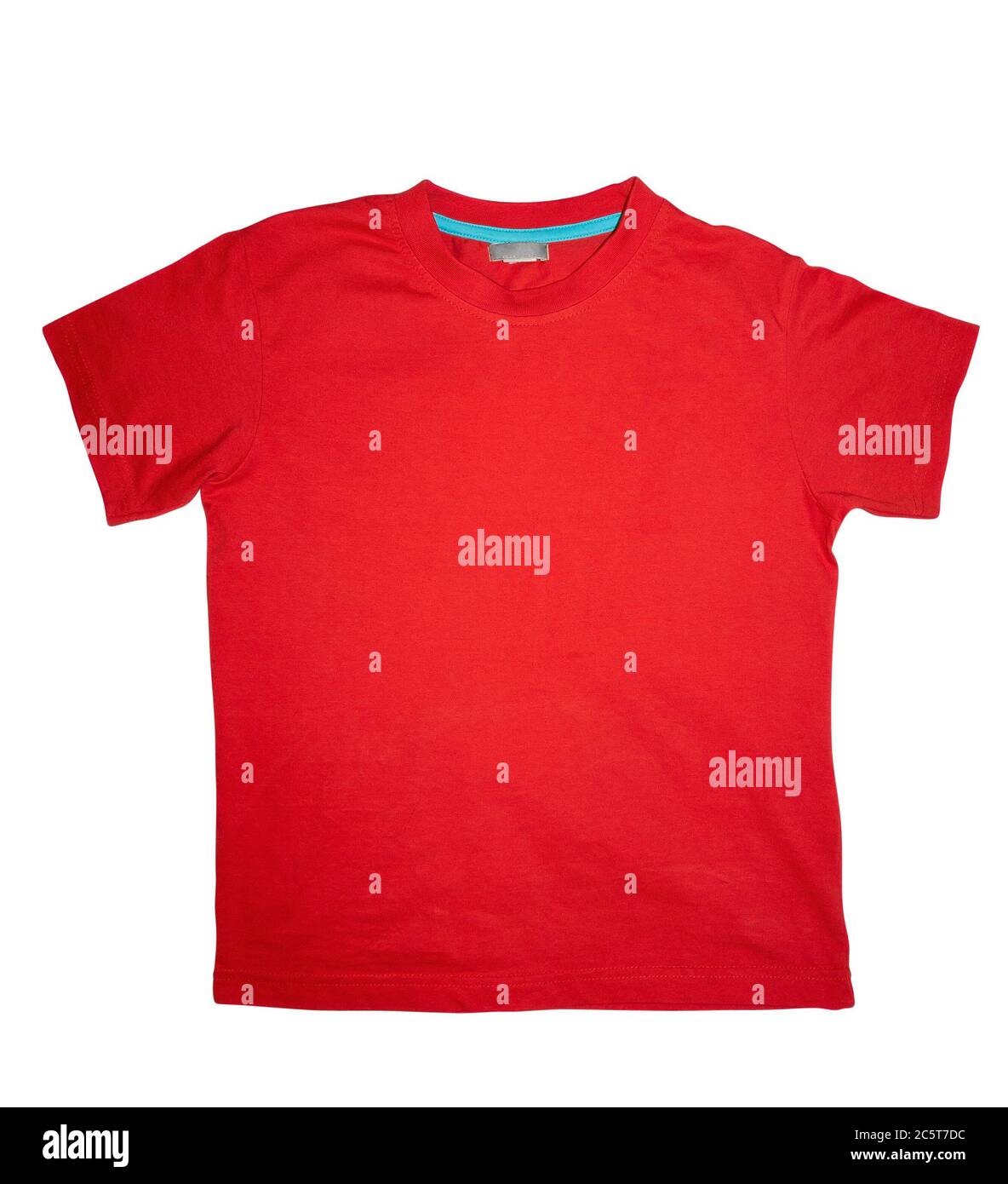 Red blank t-shirt isolated on white. Clipping path included Stock Photo ...