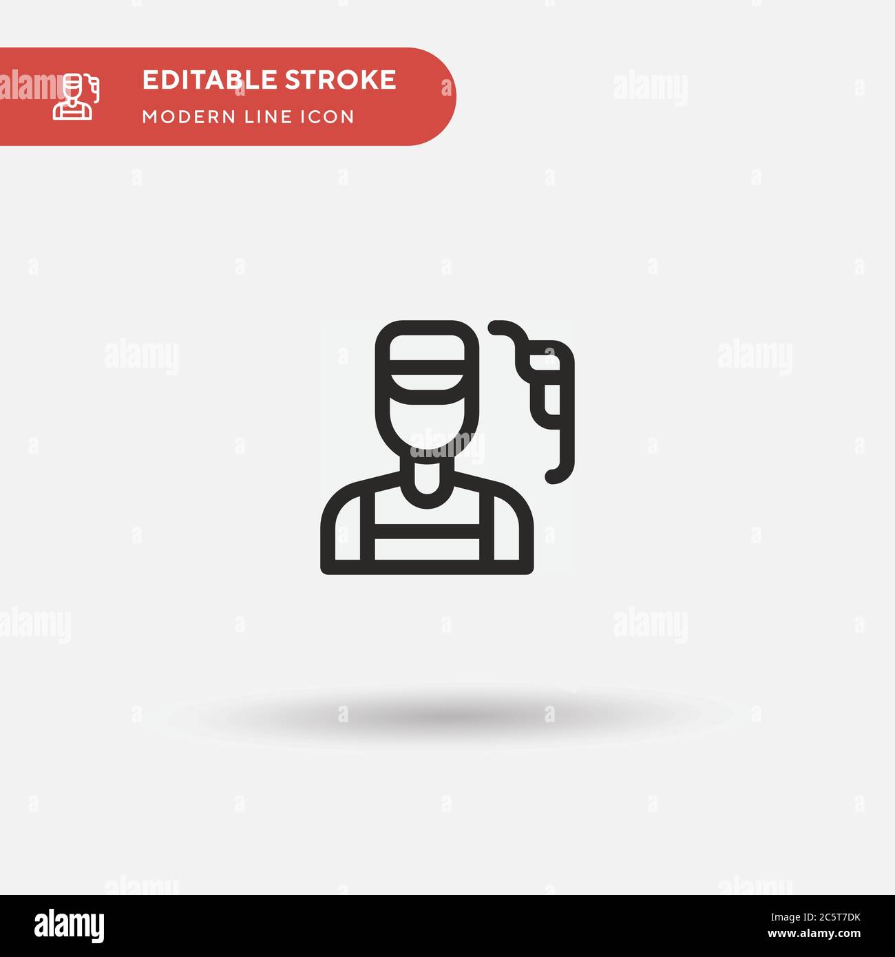 Worker Simple vector icon. Illustration symbol design template for web ...
