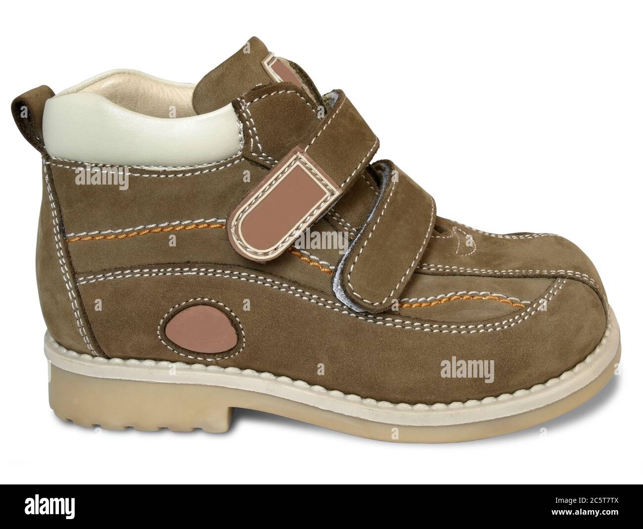 Child shoe close-up isolated over a white background Stock Photo - Alamy