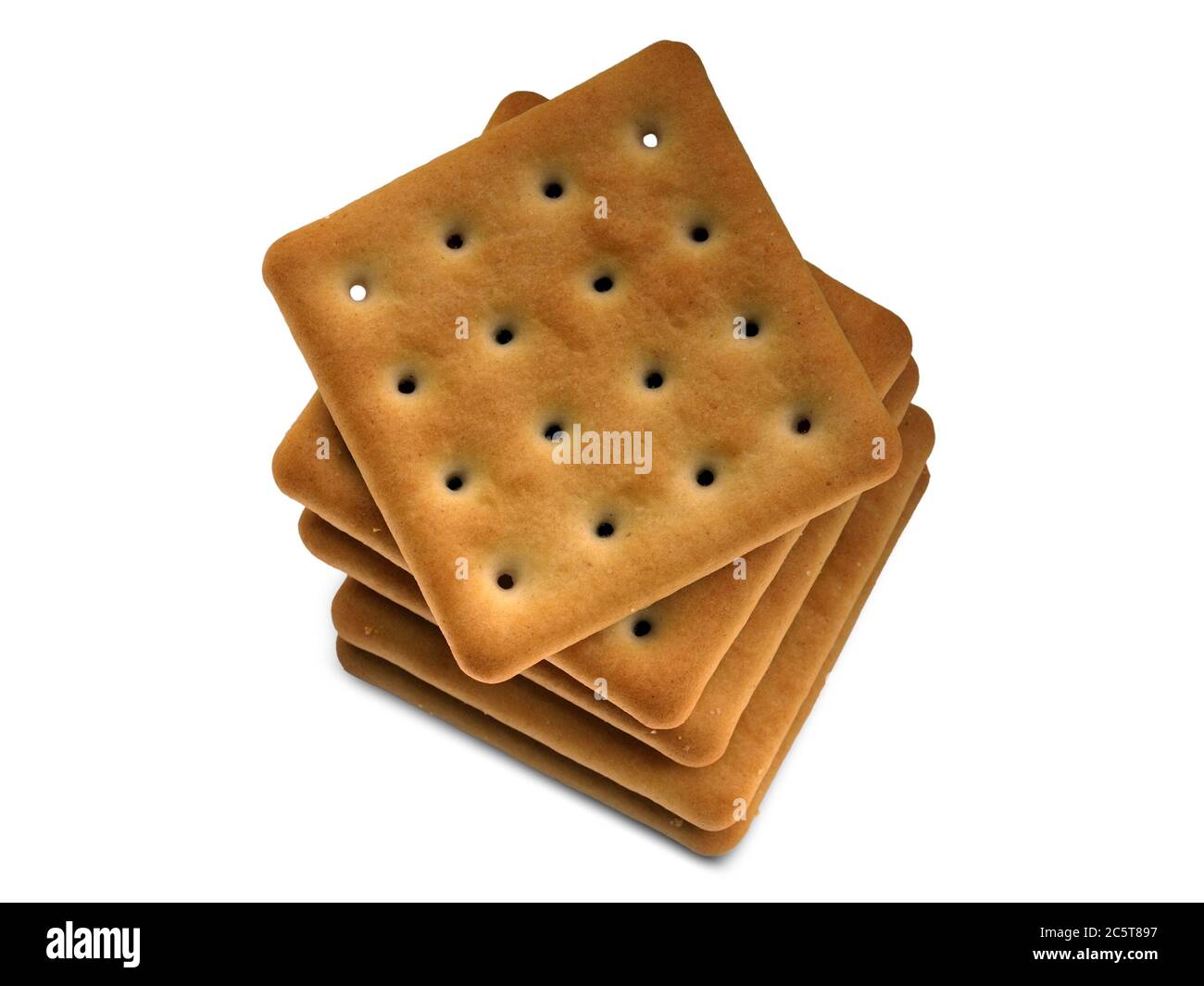 Pile of crackers isolated on white background Stock Photo - Alamy