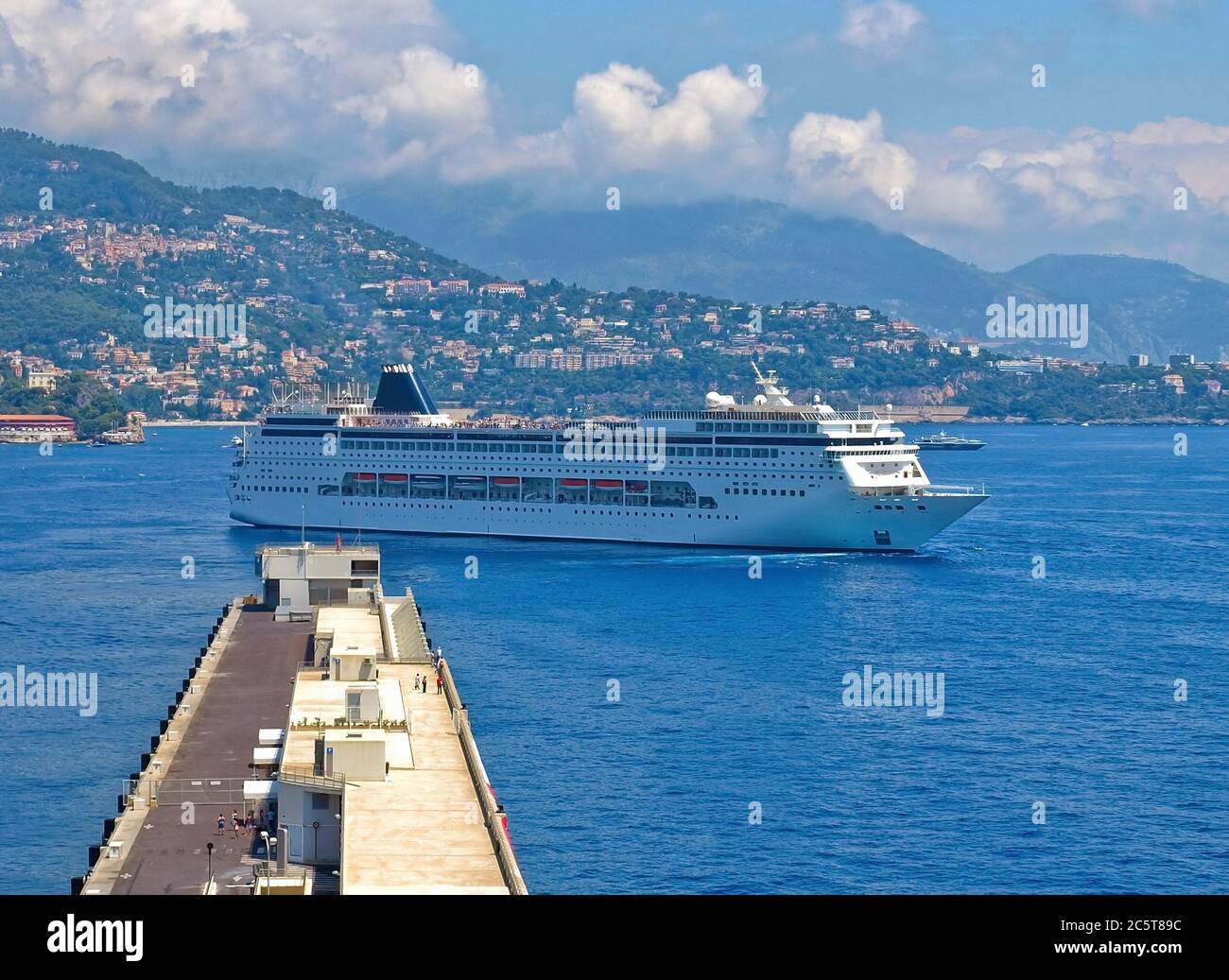 Luxury cruise ship in sea port of Monte-Carlo, Monaco Stock Photo - Alamy