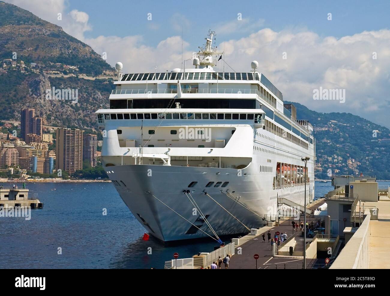 Luxury cruise ship in sea port of Monte-Carlo, Monaco Stock Photo - Alamy
