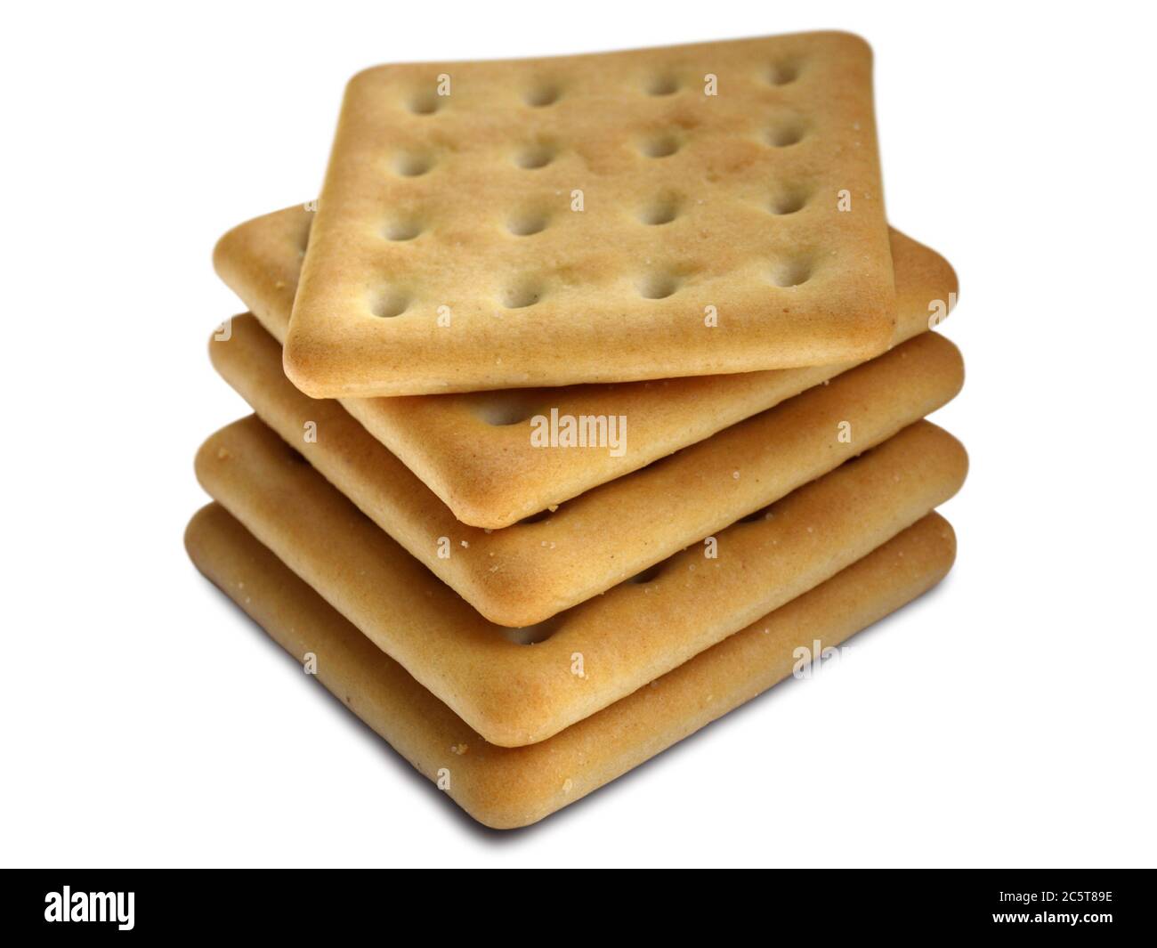 Pile of crackers isolated on white background Stock Photo - Alamy