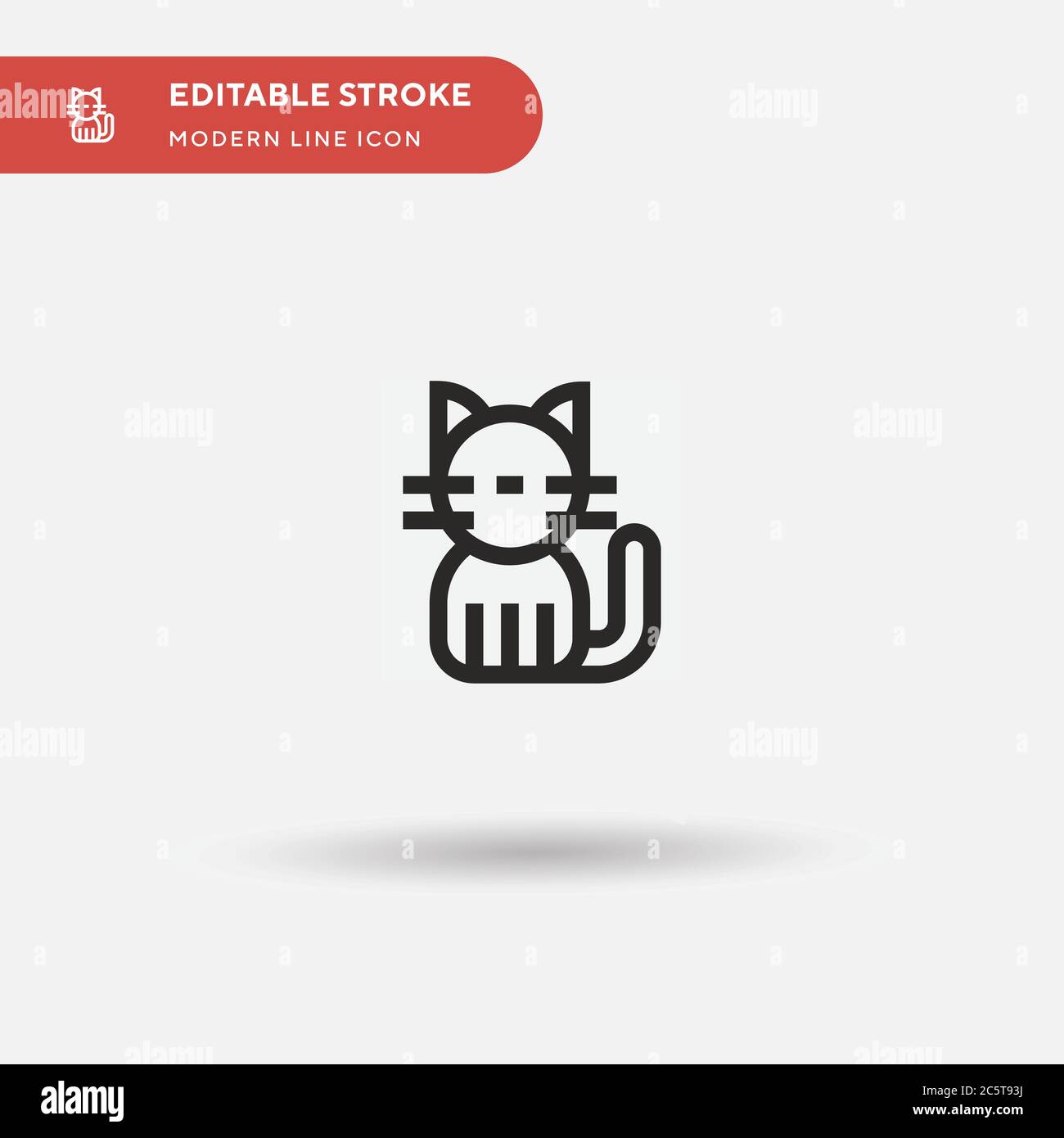 Cat Simple vector icon. Illustration symbol design template for web ...