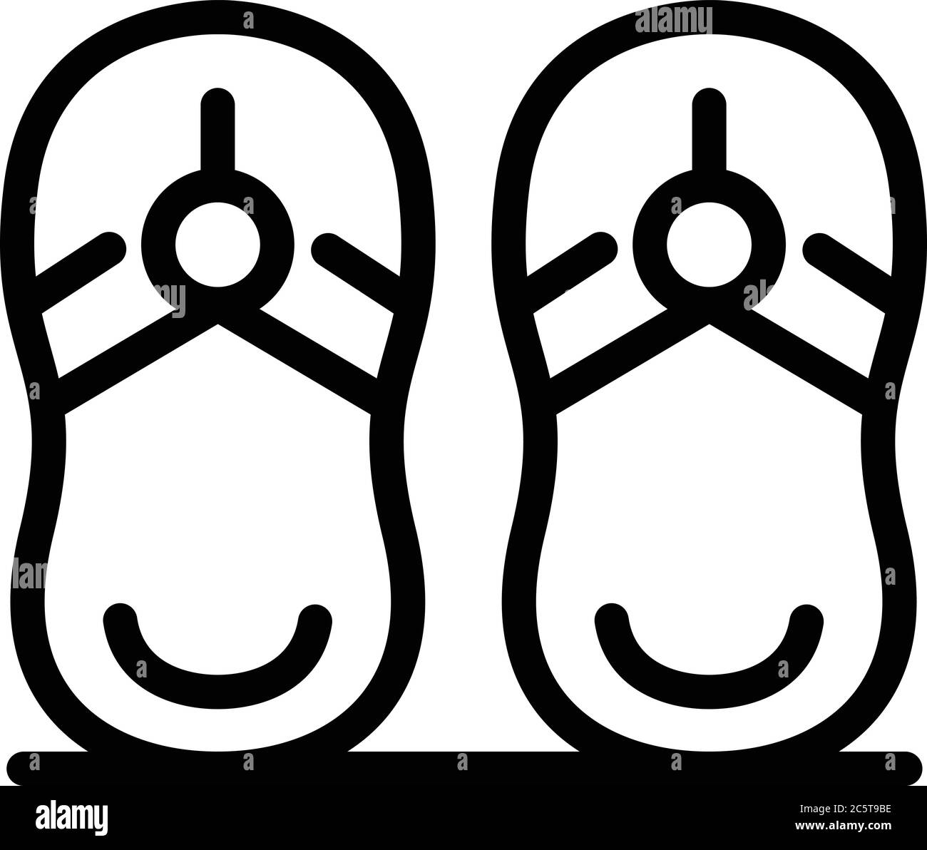 Flip flops icon, outline style Stock Vector Image & Art - Alamy