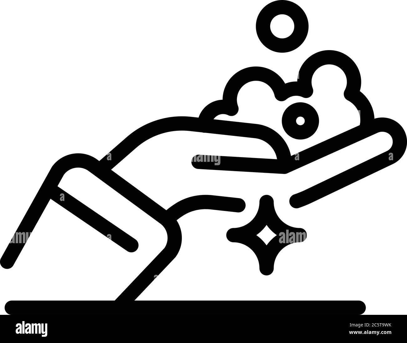 Shiny foam hands icon, outline style Stock Vector Image & Art - Alamy