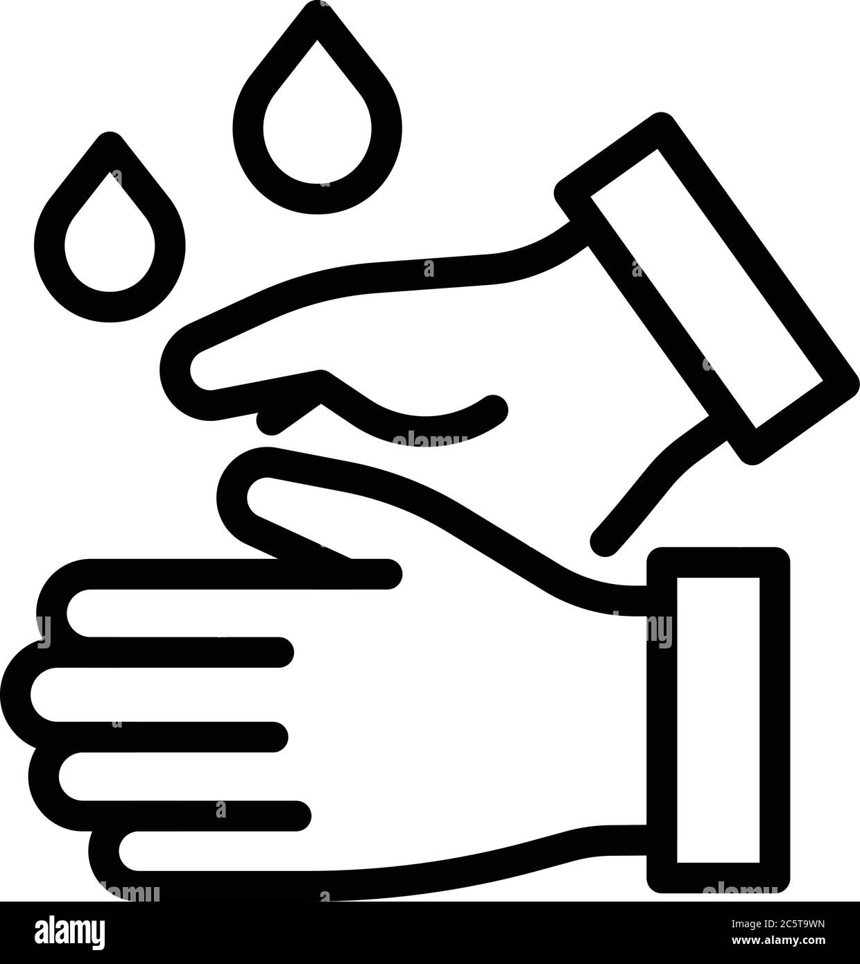 Cleaning hands soap water Black and White Stock Photos & Images - Alamy