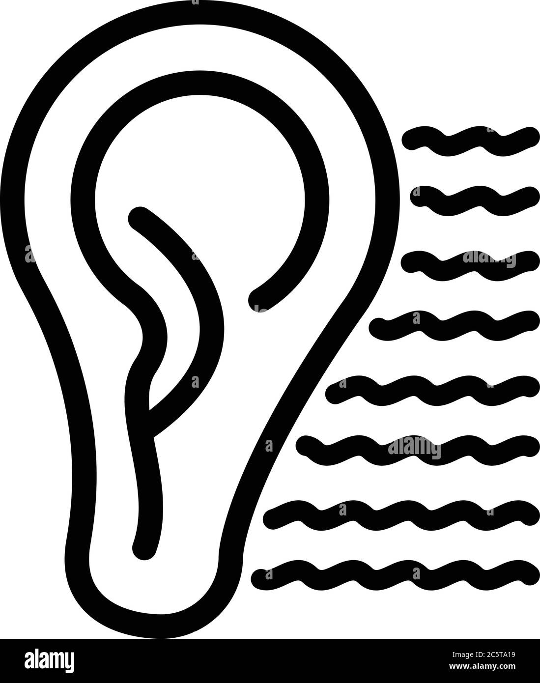 Sound ear icon, outline style Stock Vector Image & Art - Alamy