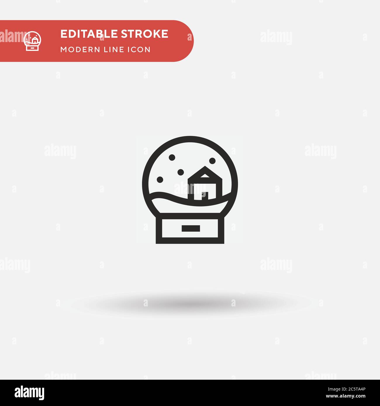 Snowball Simple vector icon. Illustration symbol design template for ...