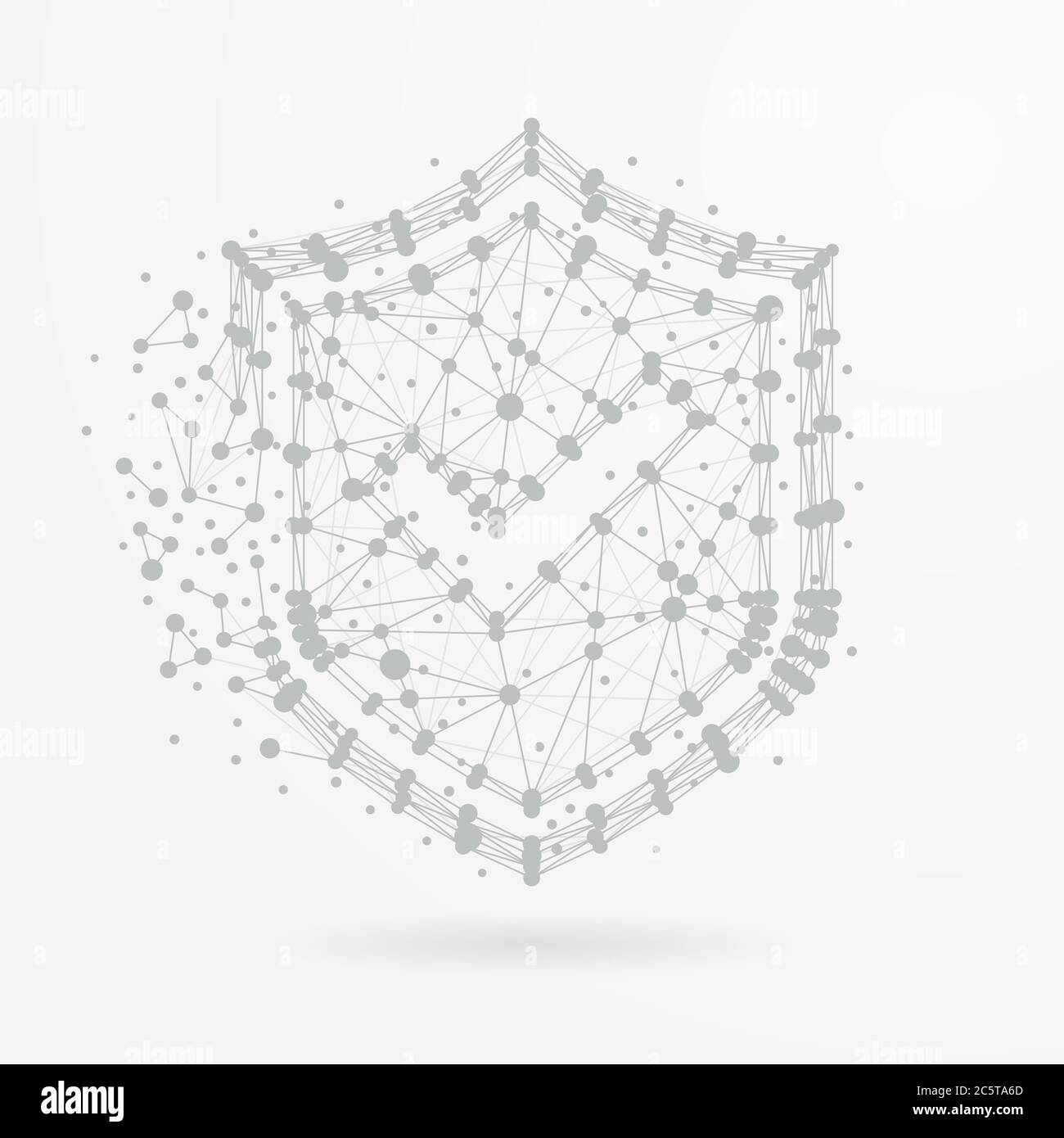 Security shield with checkmark and network structure Stock Vector Image ...