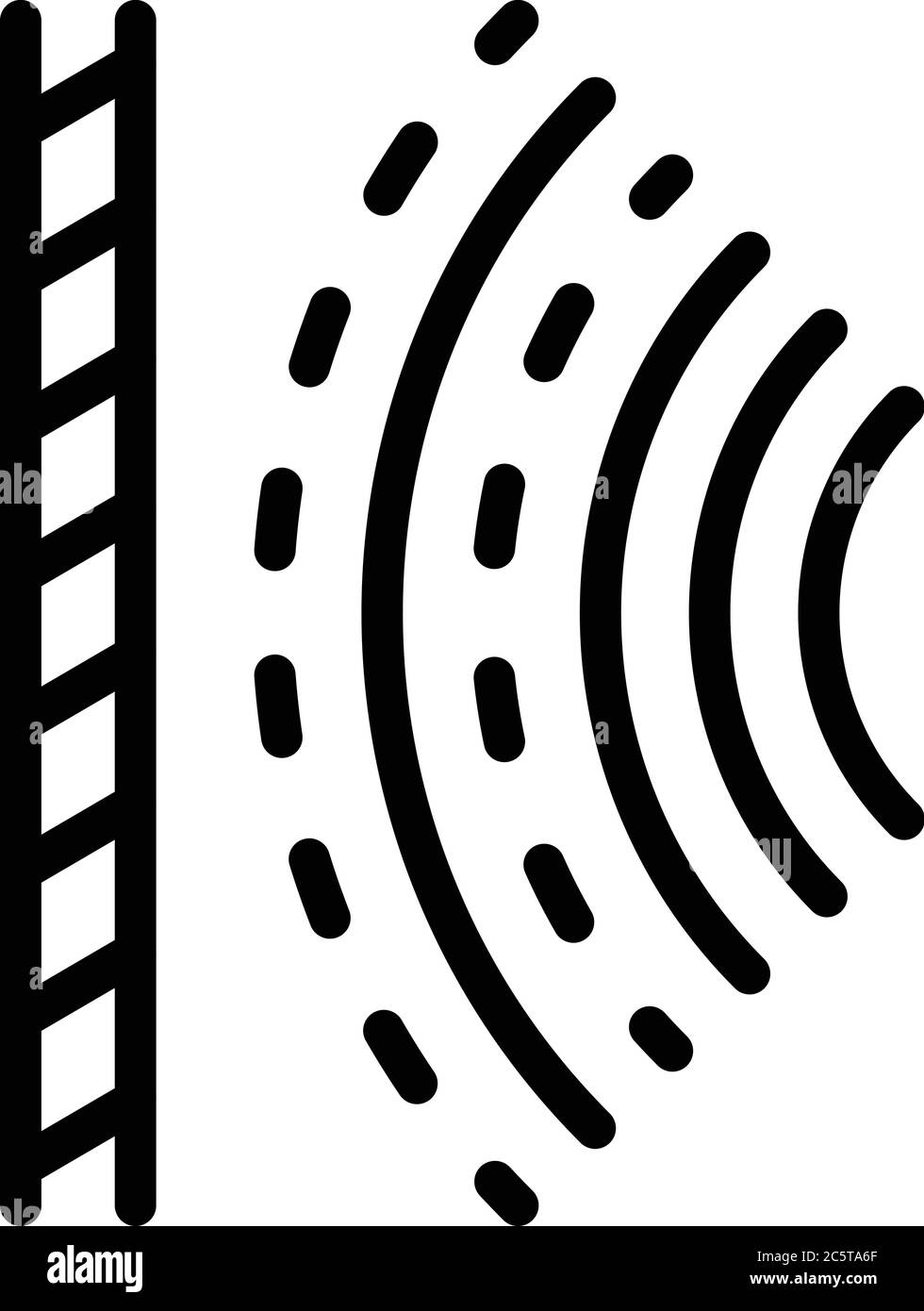 Audio signal icon, outline style Stock Vector Image & Art - Alamy