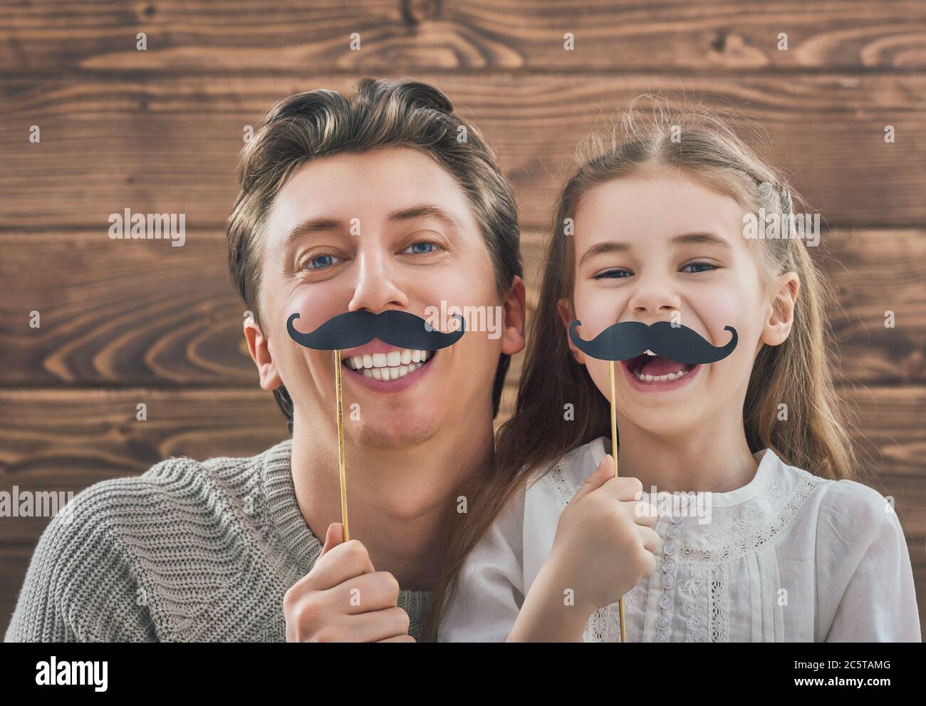 Stick Figure Dad With Mustache