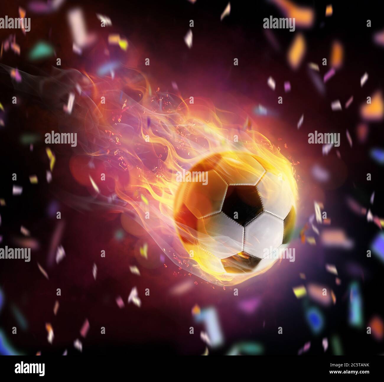 Rainbow Flaming Soccer Ball