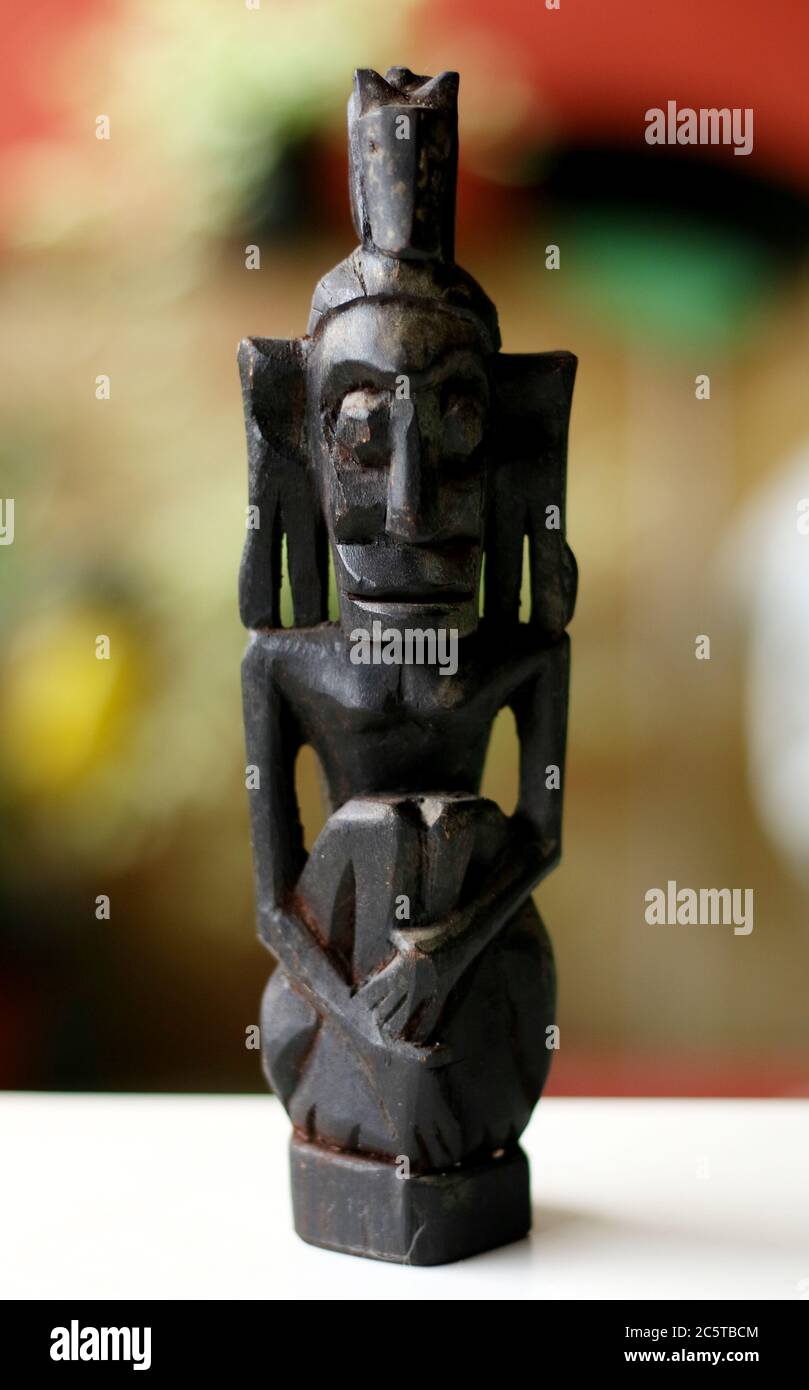 Depok, Indonesia - November 6, 2018: Vintage Asmat Carved Sculpture ...