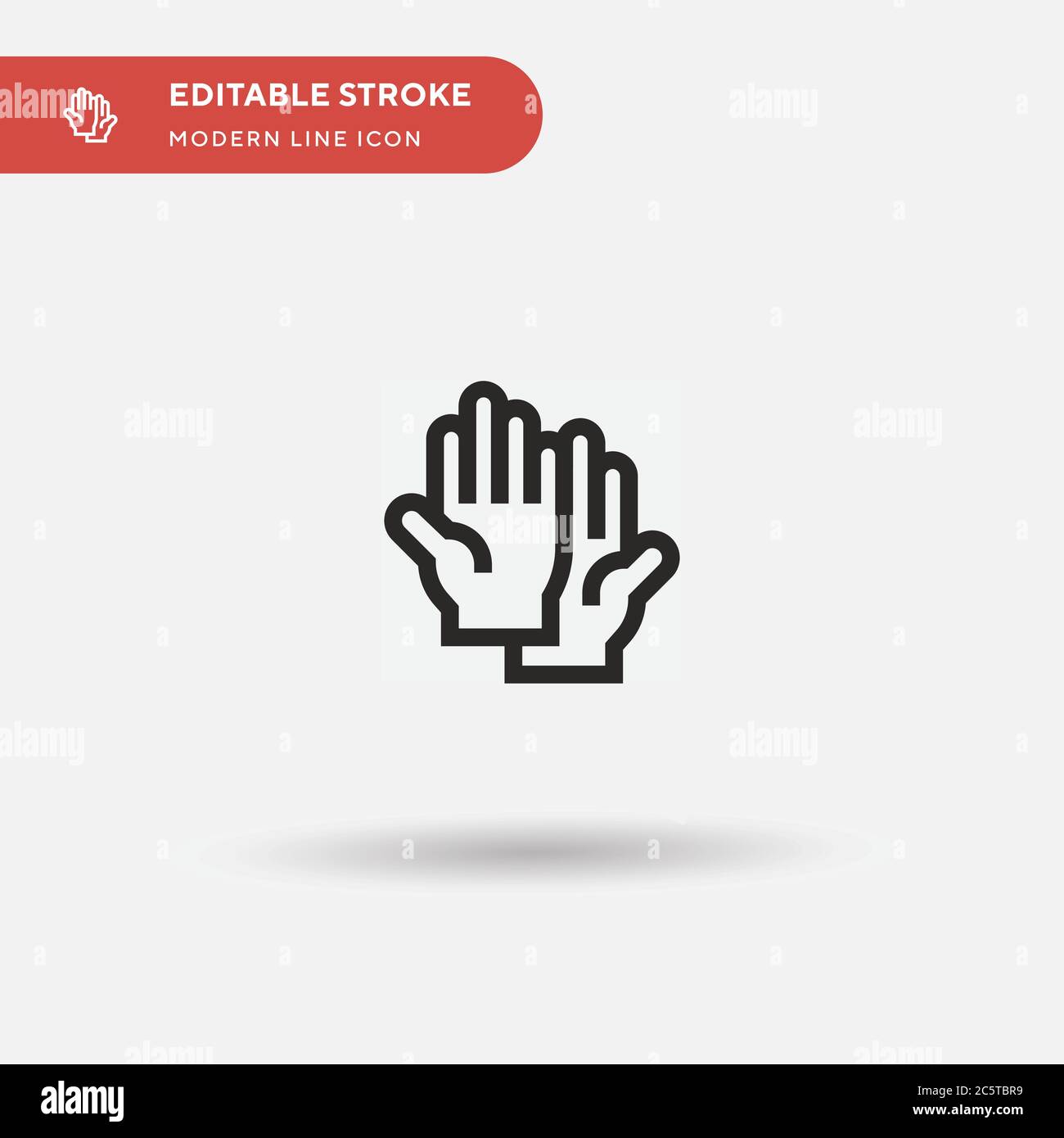Rubber Gloves Simple vector icon. Illustration symbol design template ...