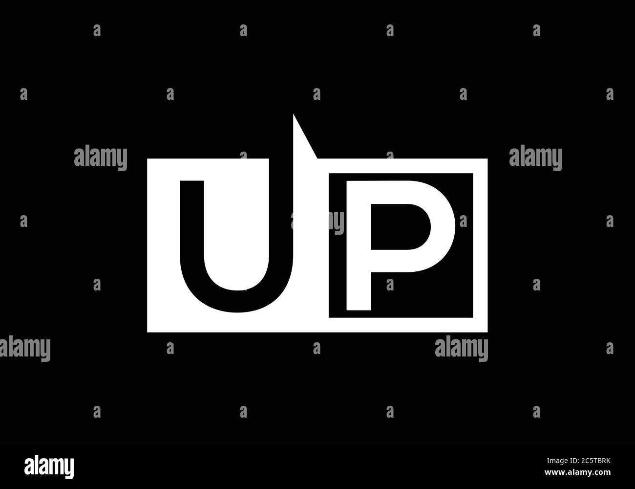 Initial Monogram Letter U P Logo Design Vector Template. UP Letter Logo ...