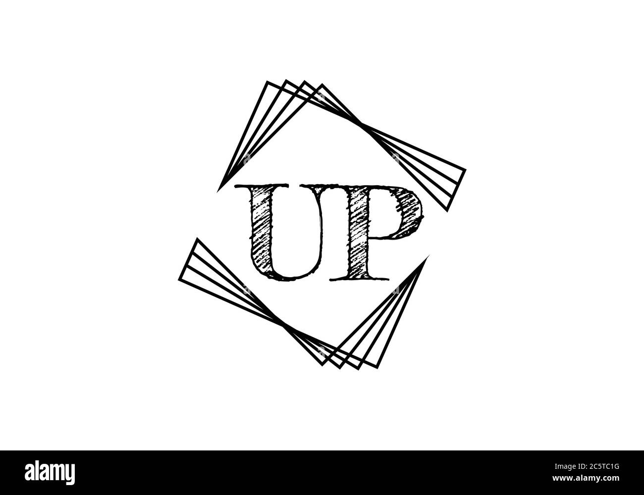 Initial Monogram Letter U P Logo Design Vector Template. UP Letter Logo ...