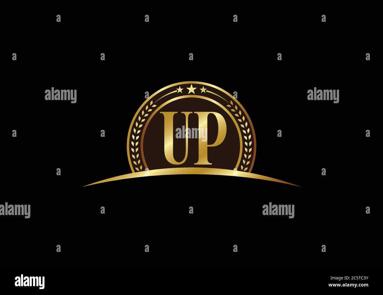 Initial Monogram Letter U P Logo Design Vector Template. UP Letter Logo ...