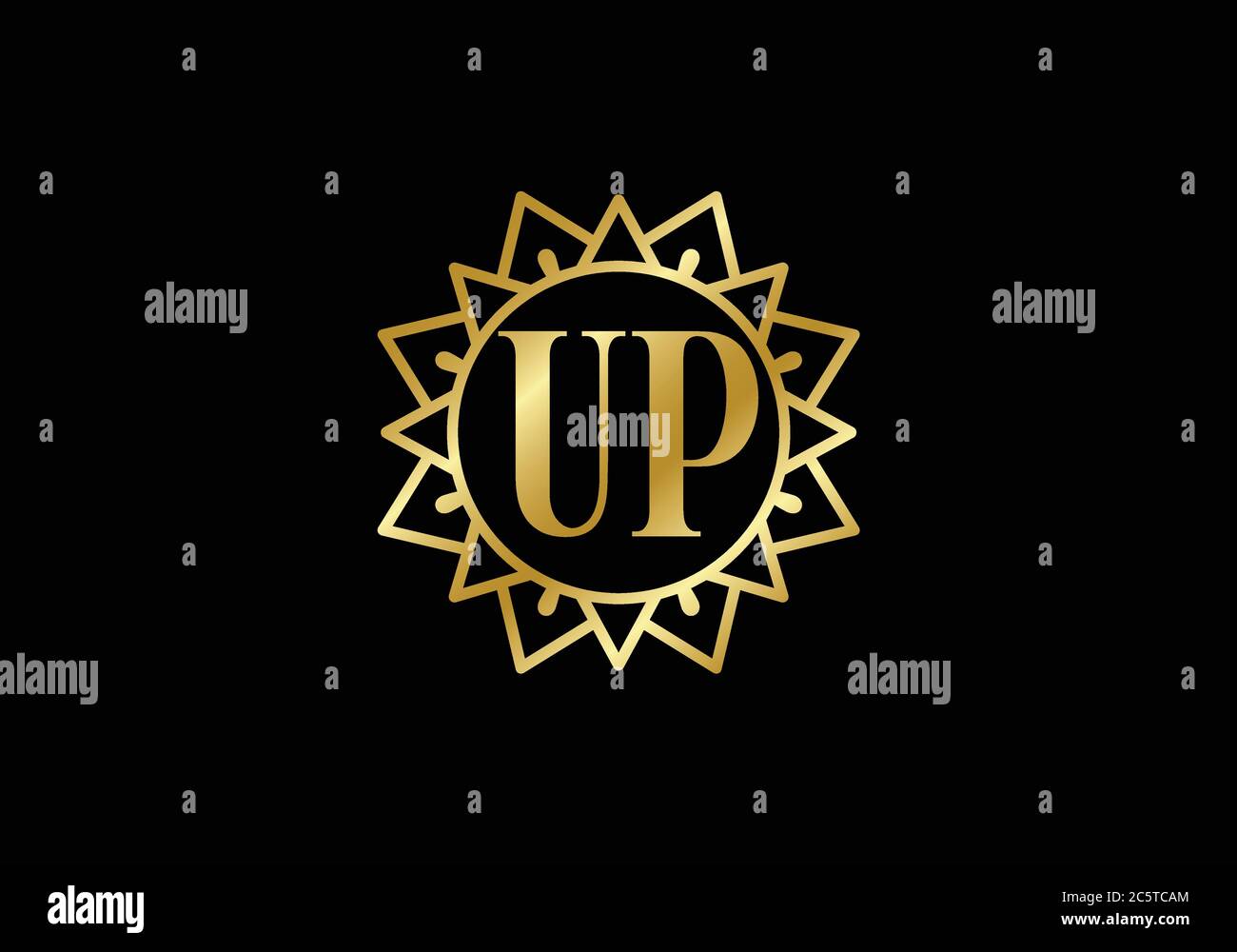 Initial Monogram Letter U P Logo Design Vector Template. UP Letter Logo ...