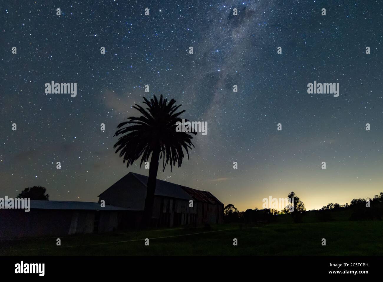 Milky Way Rural Landscape with Farm Shed from Gresford in the Upper ...