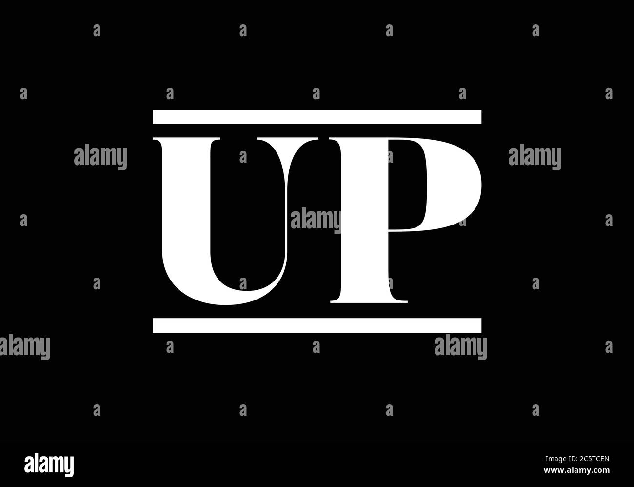 Initial Monogram Letter U P Logo Design Vector Template. UP Letter Logo ...