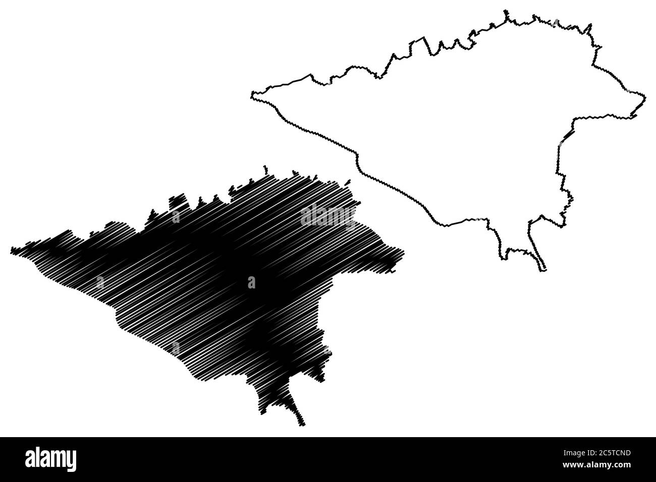 Tehran City (Islamic Republic of Iran, Persia, capital city) map vector ...