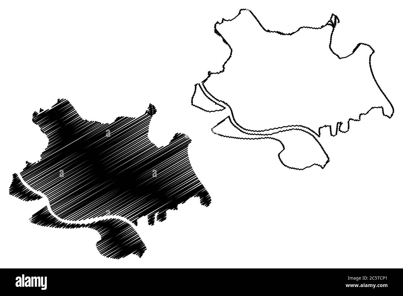 Adachi City (State of Japan, island country, Tokyo Prefecture) map ...