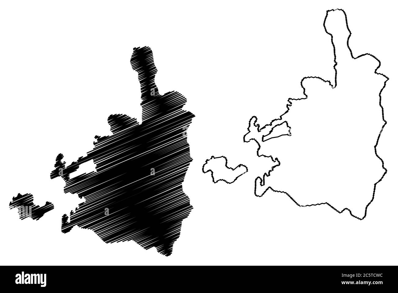 Jerusalem City (State of Israel, Palestine) map vector illustration ...