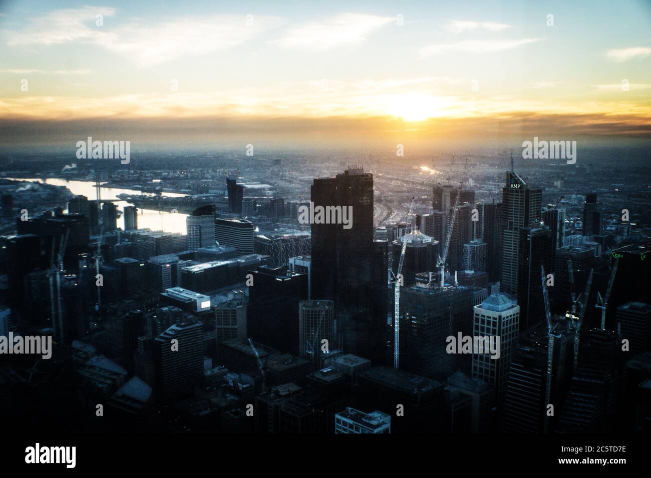 Aerial view of the Melbourne Metropolitan Area Stock Photo - Alamy