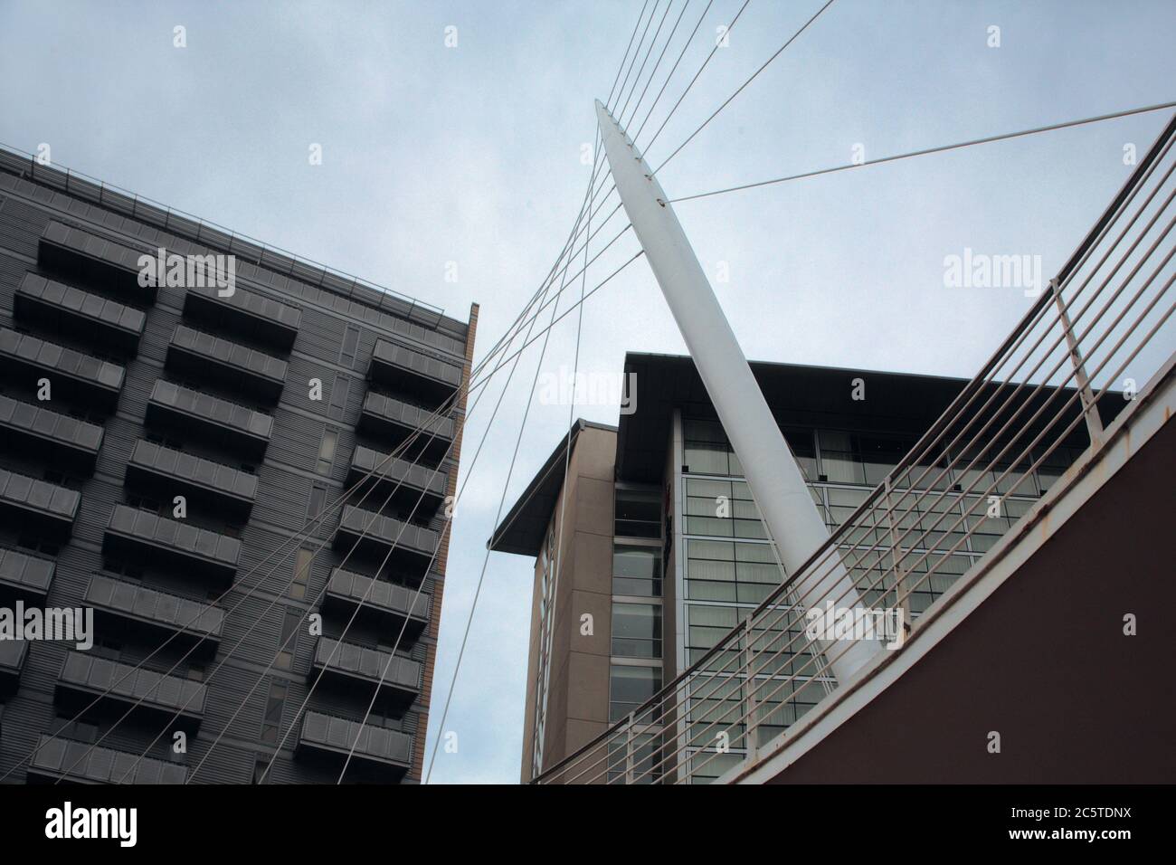 River irwell pedestrian bridge hi-res stock photography and images - Alamy