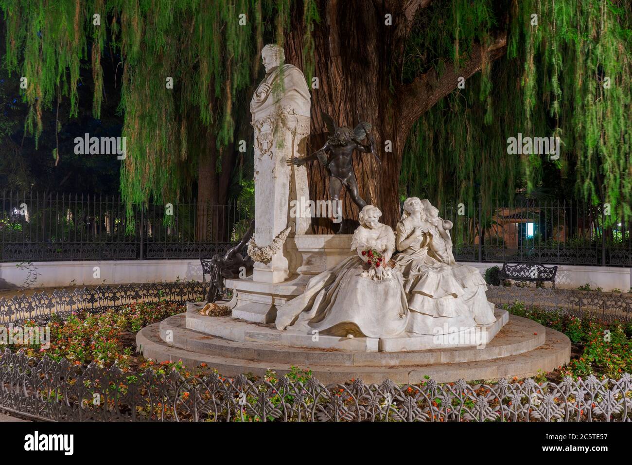 Sculpture dedicated to the poet Gustavo Adolfo Becquer in the city of ...