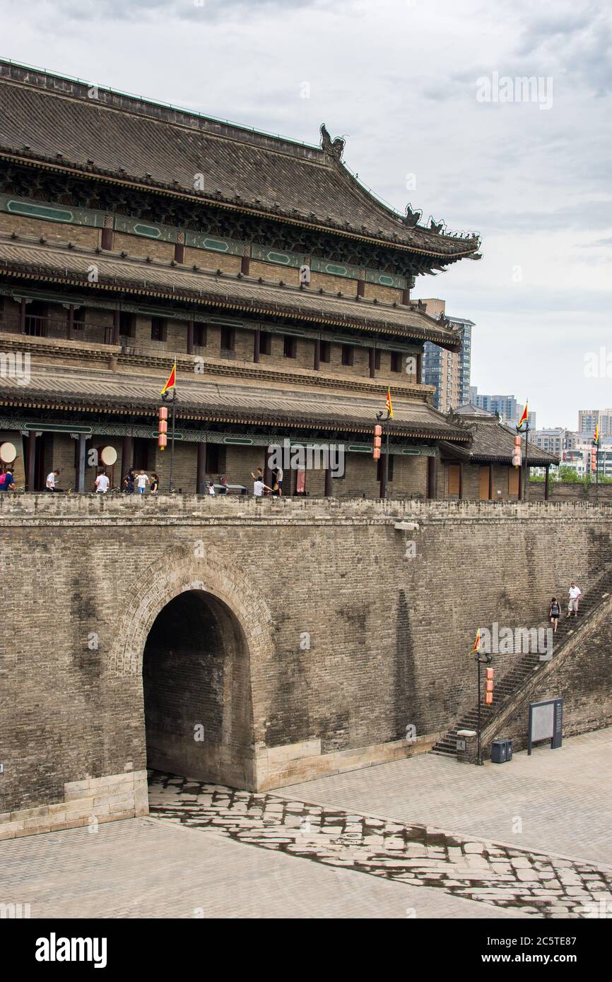 Xian, Shaanxi Province / China - August 4, 2015: Xian City Walls largest and best preserved old ...