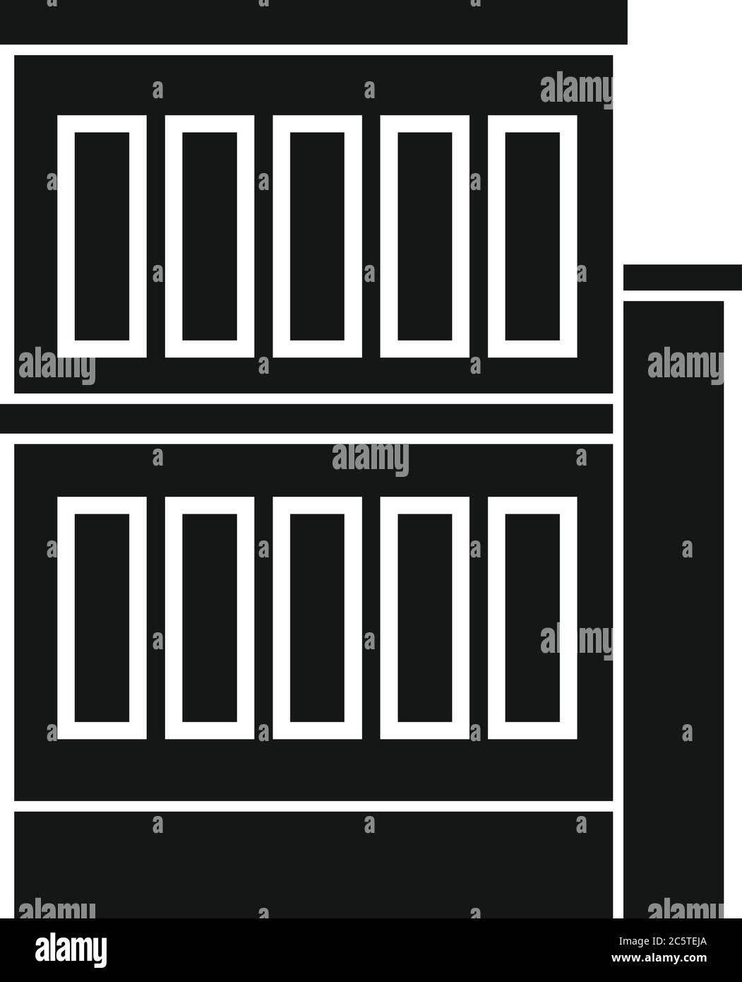 Building reconstruction icon. Simple illustration of building ...